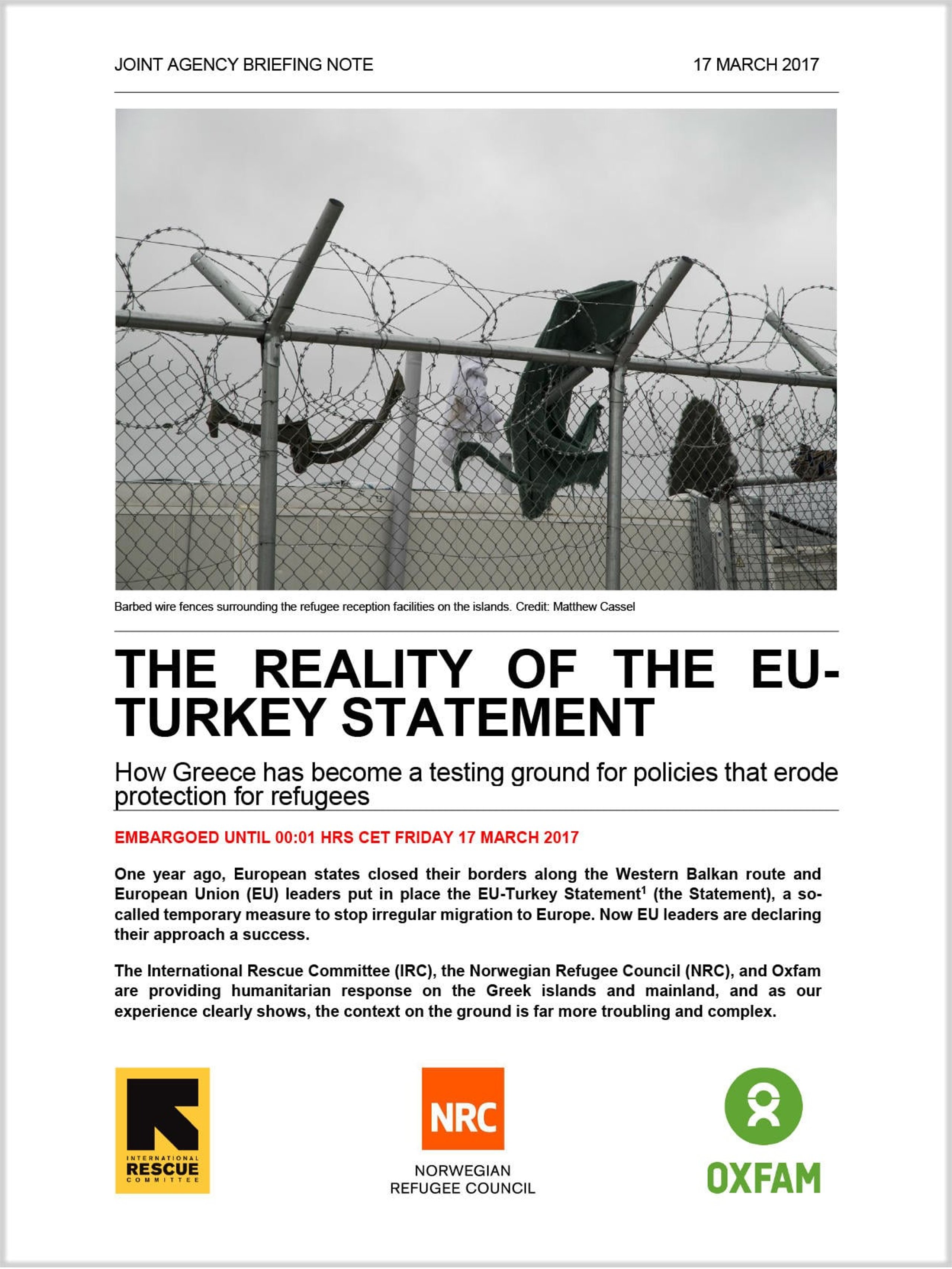 The reality of the EU-Turkey statement | NRC Flyktninghjelpen